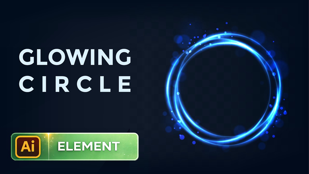 Abstract Glowing Halo Ring. Adobe Illustrator Tutorial.