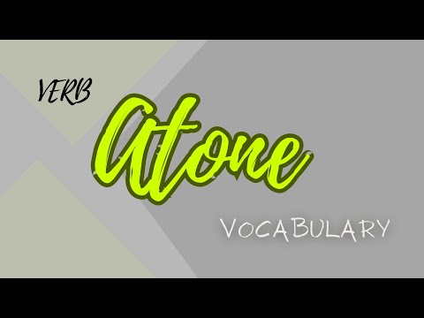 What does 'Atone' mean?