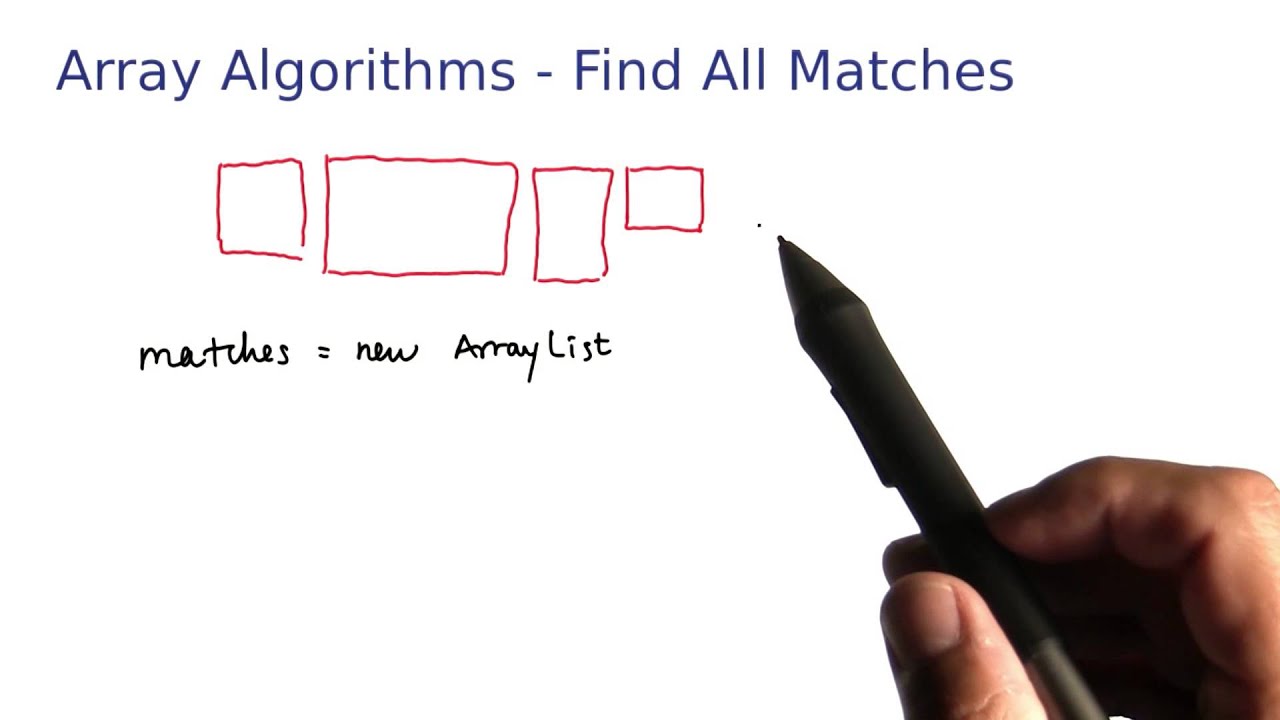 Array Algorithms Find All Matches - Intro to Java Programming
