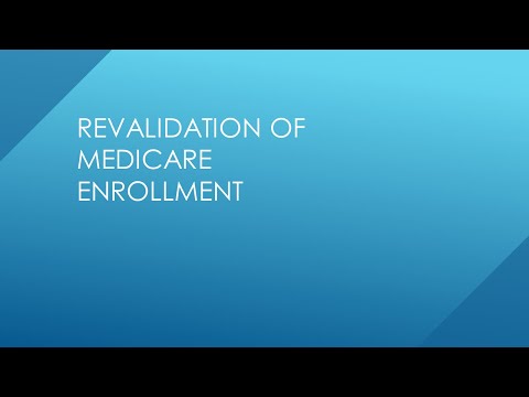 Provider Enrollment Revalidation