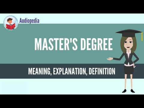 What Is MASTER'S DEGREE? MASTER'S DEGREE Definition & Meaning