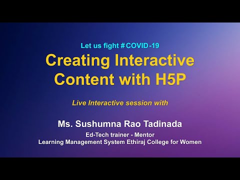 Webinar on ICT Tools : Creating Interactive content with H5P