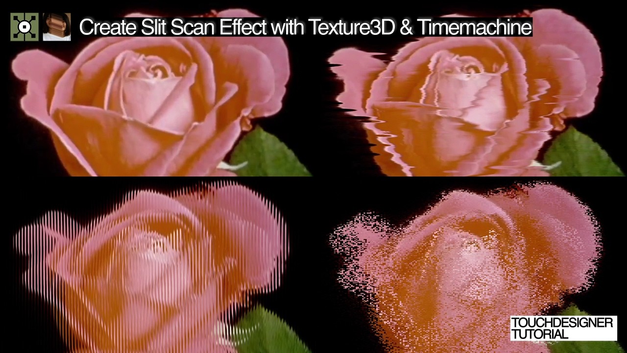 slit scan effect with texture3d & timemachine in touchdesigner | tutorial