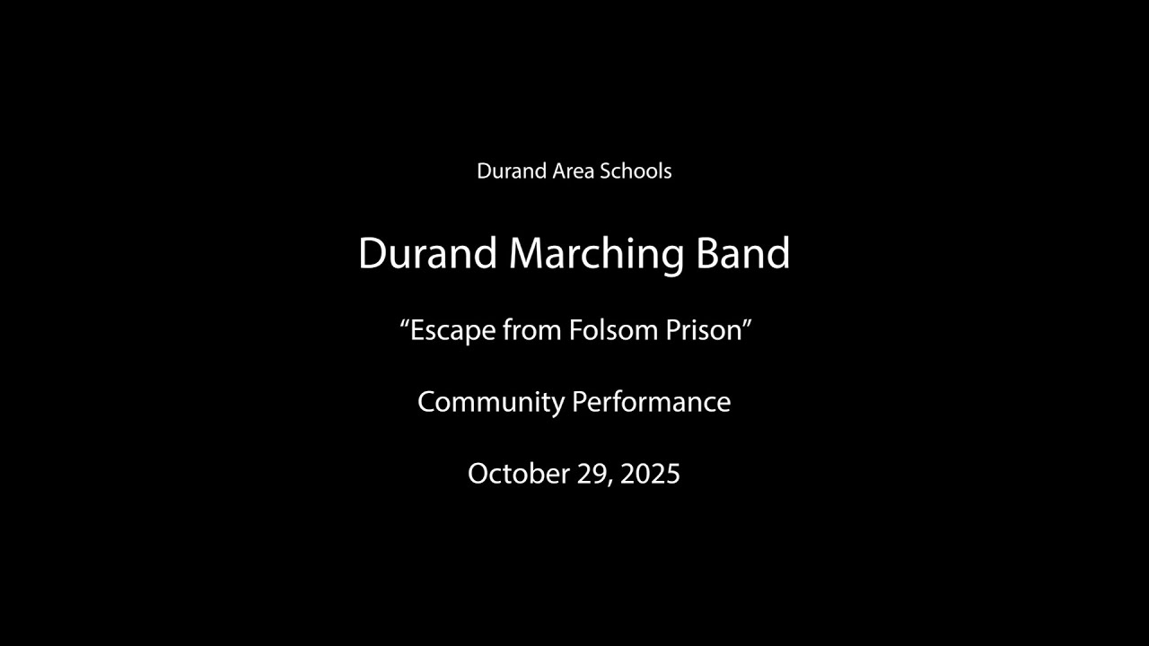 Durand Marching Band Community Performance 2025