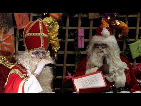 Sinterklaas KBO-Molenhoek 2024. De Sint ontvangt zijn broer de Kerstman