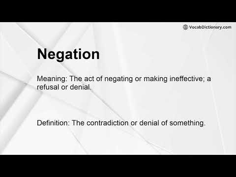 Negation Meaning