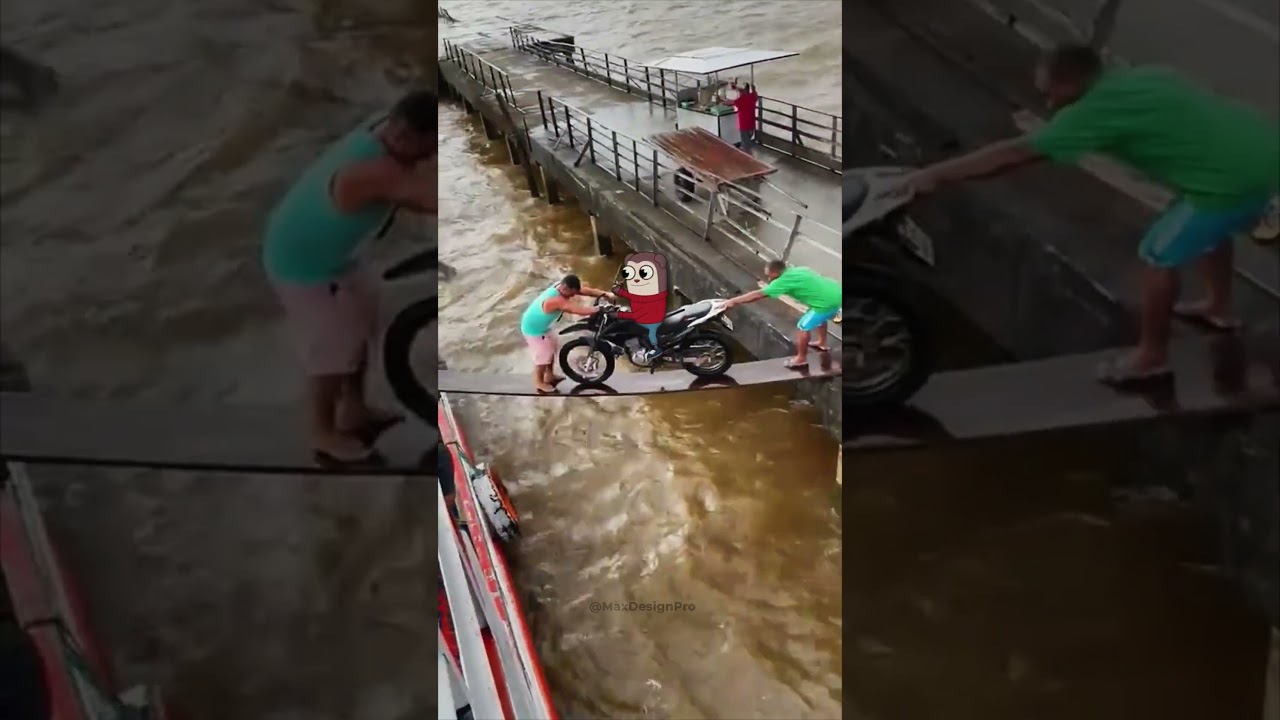 OH NO NO NO NO, Bike falls in River with Max! (Animation meme) #shorts