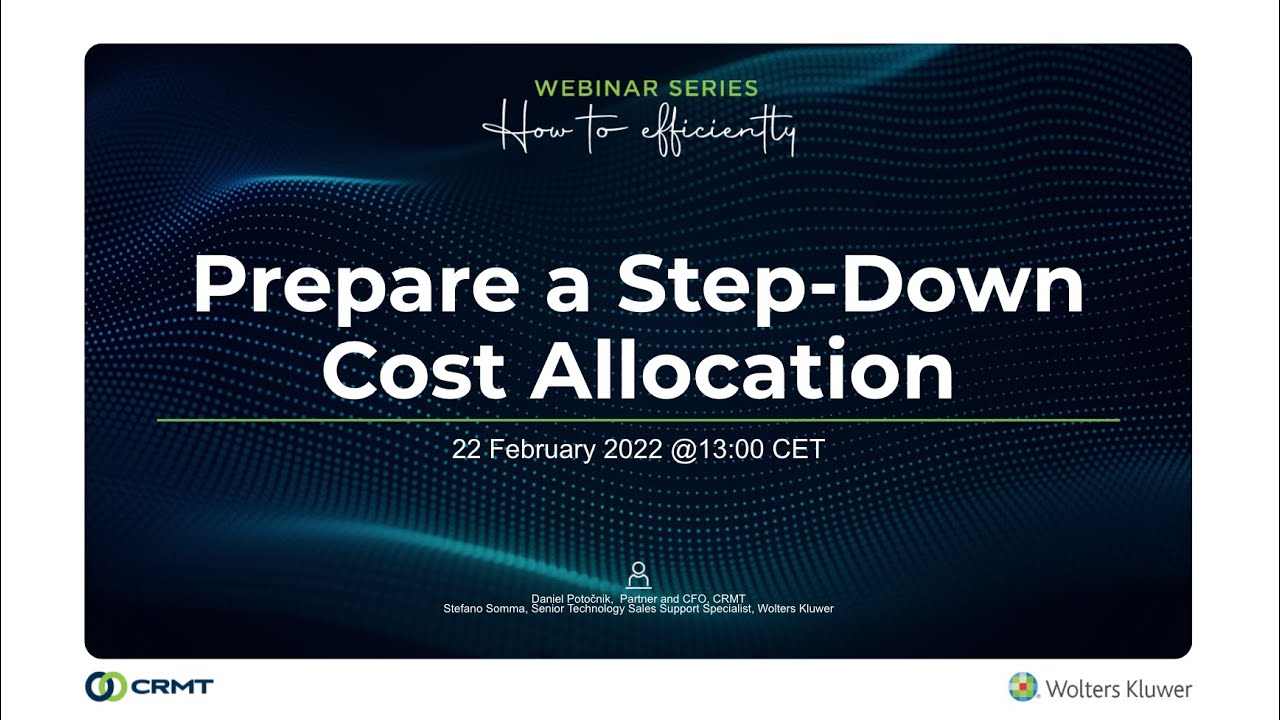Prepare a Step-Down Cost Allocation