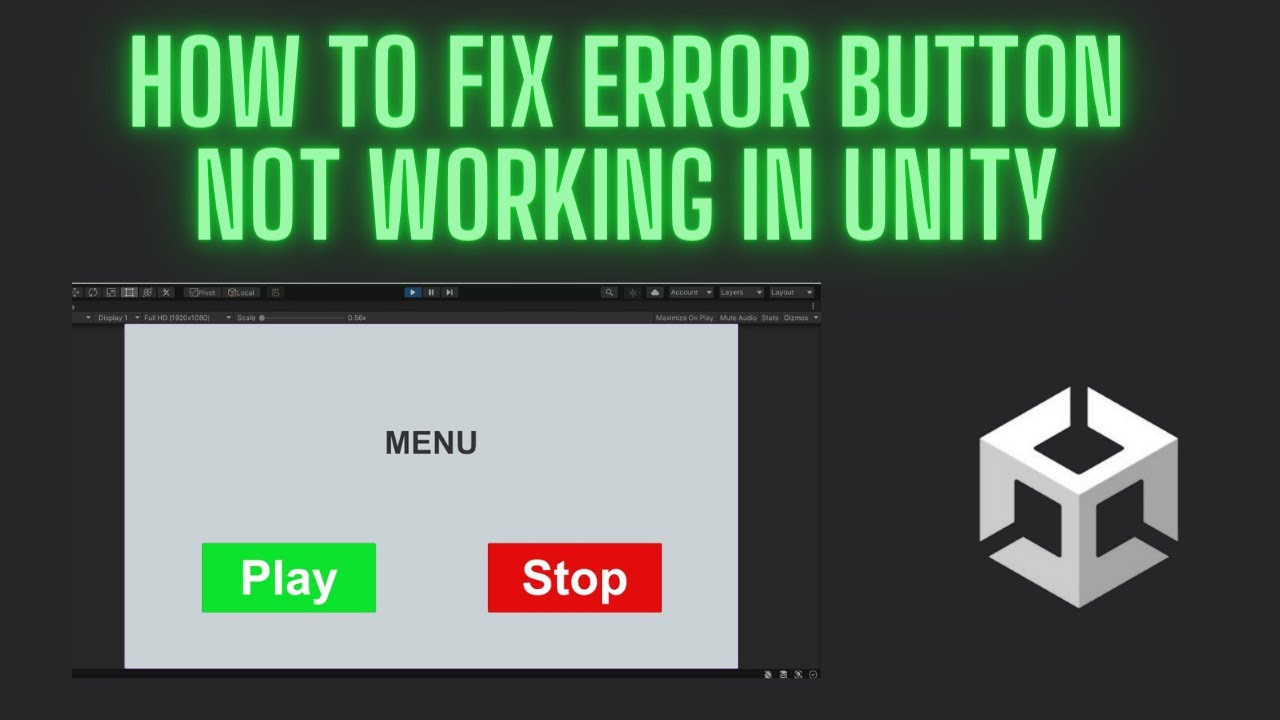 how to fix error button not work unity  not clicking in unity | not working