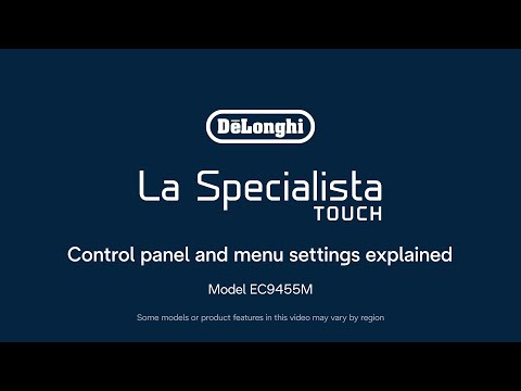 La Specialista Touch | Control panel and menu settings explained