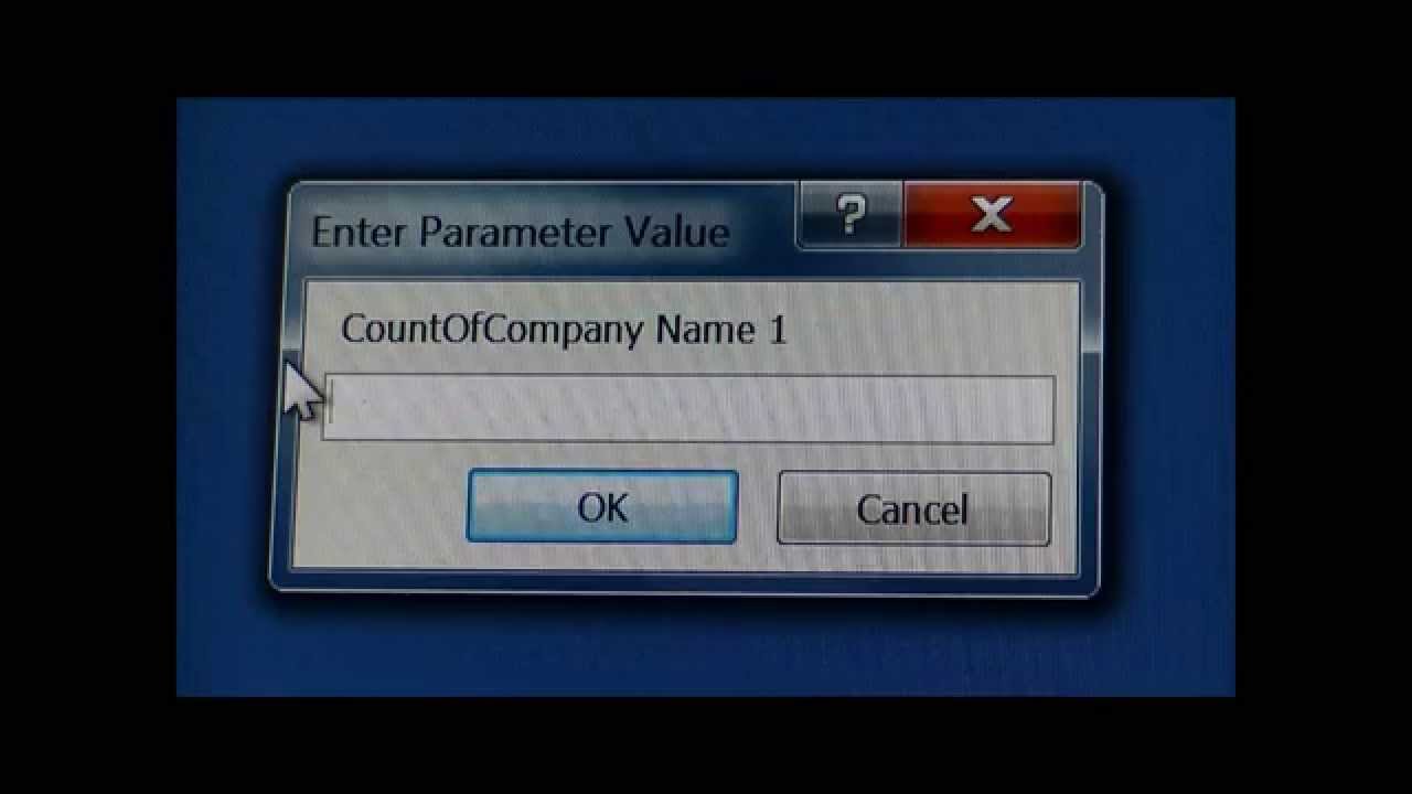 How To Remove A Parameter Value Error In MS Access