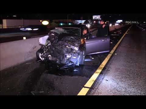 Stalled Car On Freeway Gets Rear-Ended 9/4/2020