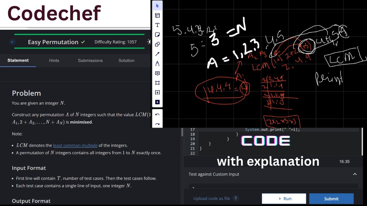 Easy Permutation Codechef Solution | easy permutation solution with explanation | with java code