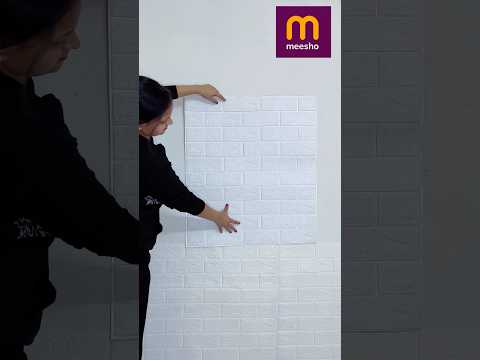 ๐ฑMeesho Viral 3D Brick Wallpaper | Meesho Finds | Wallpaper Under 350 #shorts #messho