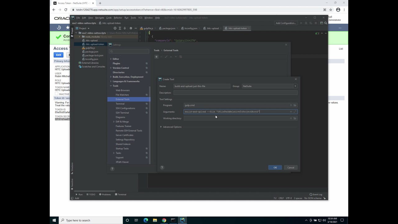 NetSuite SuiteScript 2.1 Demo - WebStorm - Windows 10