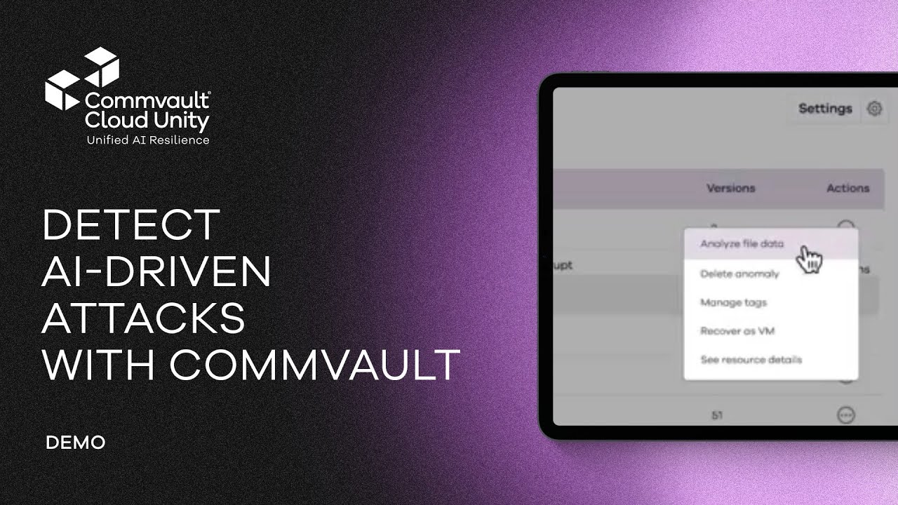 ThreatScan Predict Demo: Detect AI-Driven Ransomware with Commvault Cloud