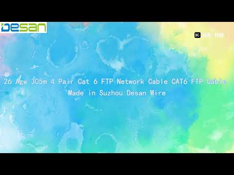 Wholesale Price 26 Agw 305m 4 Pair Cat 6 FTP Network Cable CAT6 FTP Cable From China Supplier