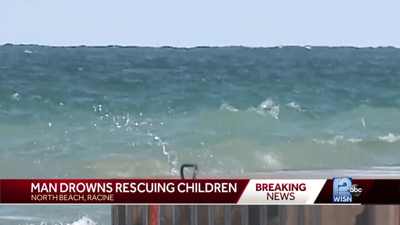 Man drowns rescuing 2 kids from Lake Michigan