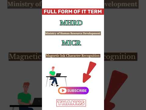 MHRD And MICR FULL FORM NAME IT TERM COMPUTER 🖥️💻 ONLINE #shorts #computerknowledgedigital