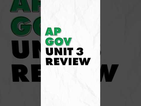 ONE MINUTE Review #apgov Unit 3