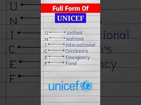 Full Form Of UNICEF | #shorts #unicef #fullform
