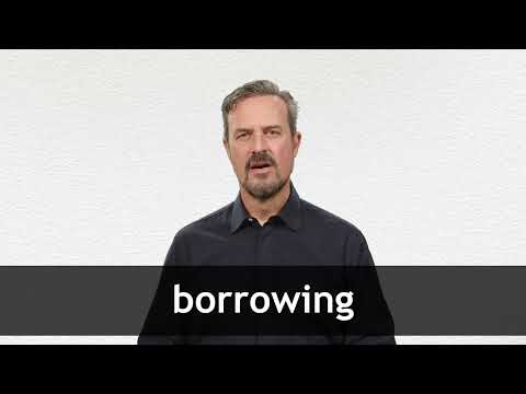 BORROWING definition and meaning | Collins English Dictionary