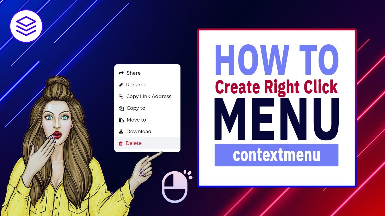 How to create a custom right click menu | Html CSS & JavaScript Tutorial