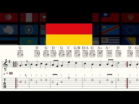 NATIONAL ANTHEM | GERMANY | NATIONALHYMNE | DEUTSCHLAND | Guitar Lesson | TAB & Sheet Music