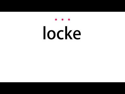 How to pronounce locke - Vocab Today