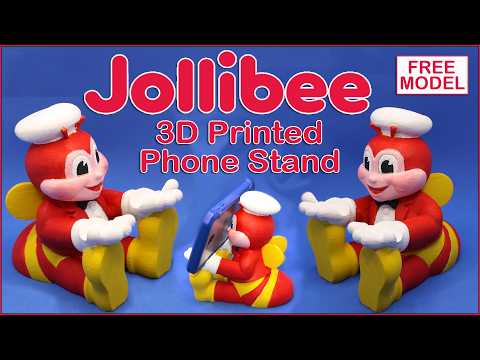 📞 Jollibee Phone Stand・Free STL File for 3D printing・Cults
