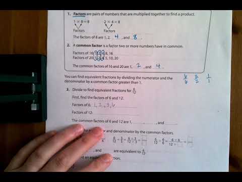 Finding Factors for Equivalent Fractions