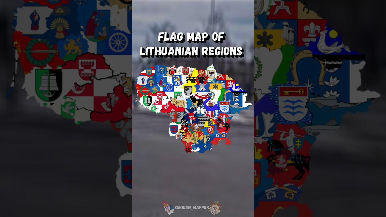 Flag Map Of Lithuanian Regions #education #educational #europe #flag #geography #mapping #mapper