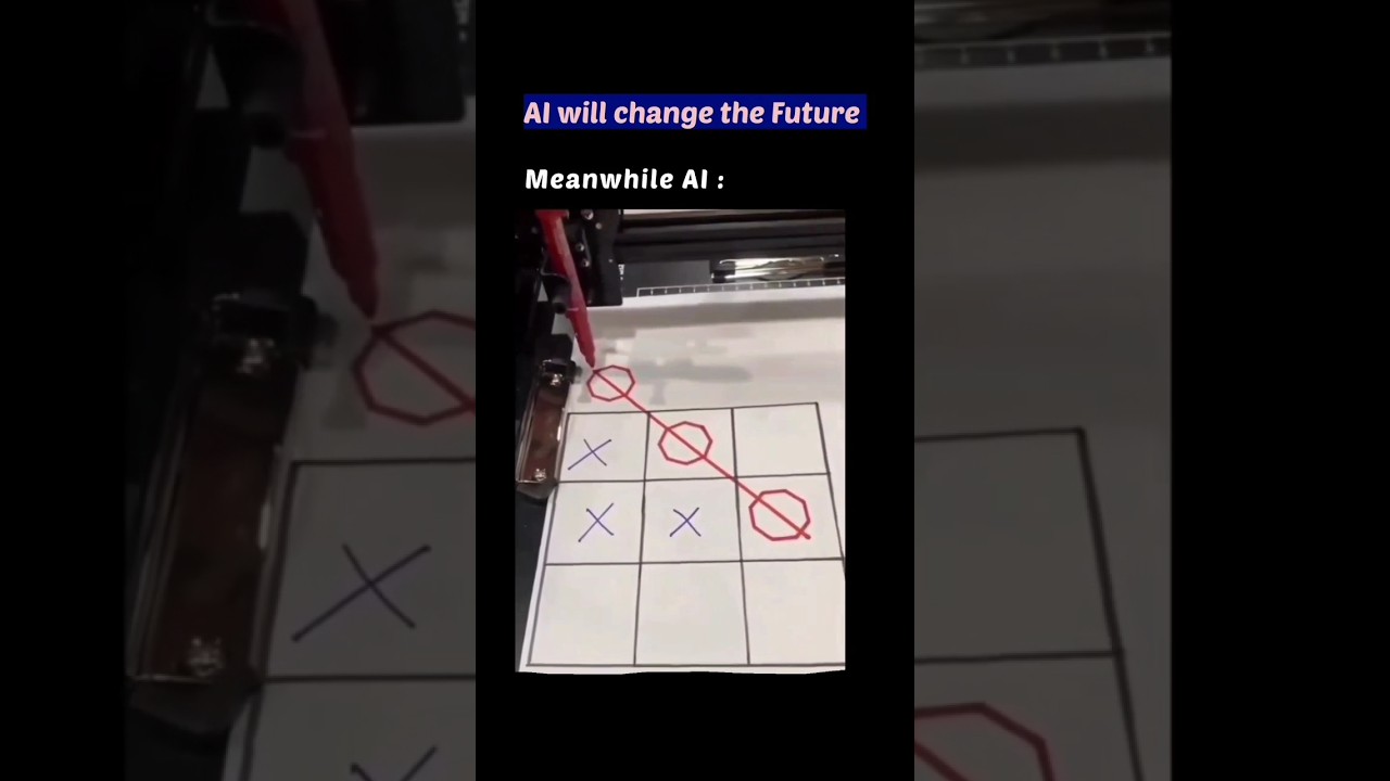 AI Robot Arm Fails at Tic-Tac-Toe | Funny Tech Fail #AI #Robot #TicTacToe