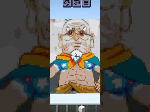 Hyogoro One Piece Pixel Art in Minecraft – Insane Detail! 🔥 #shorts