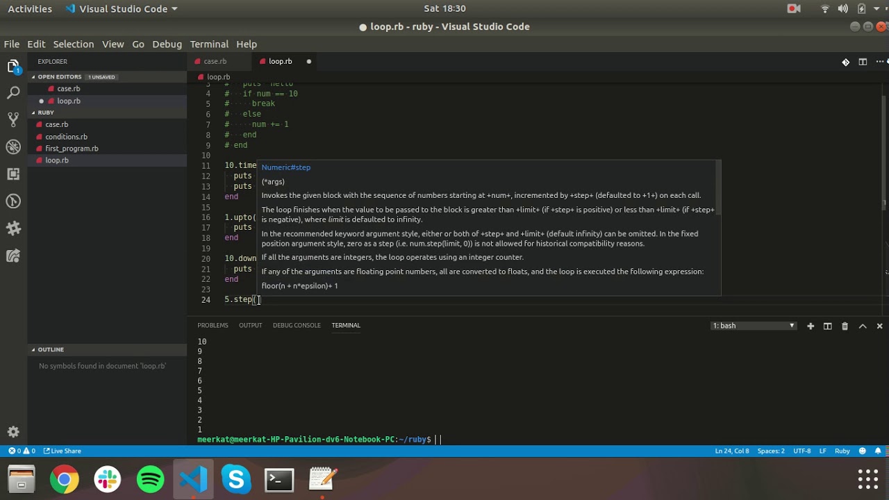 Ruby Programming - 7 ( Loops in ruby )