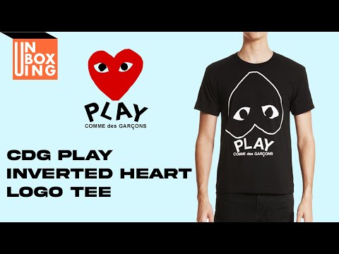 COMME DES GARCONS PLAY INVERTED HEART LOGO TEE