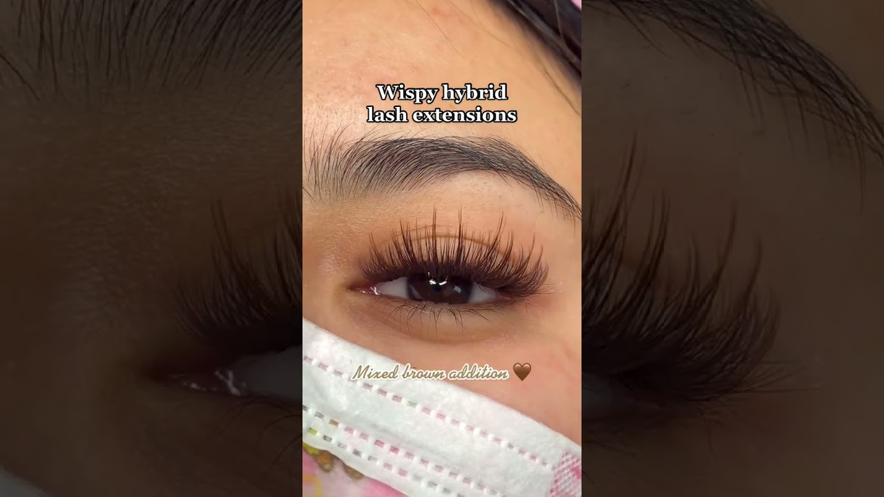 Wispy Hybrid Lash Extensions #lashextensions #viral #lashes #tips #lashartist #lashsupplies