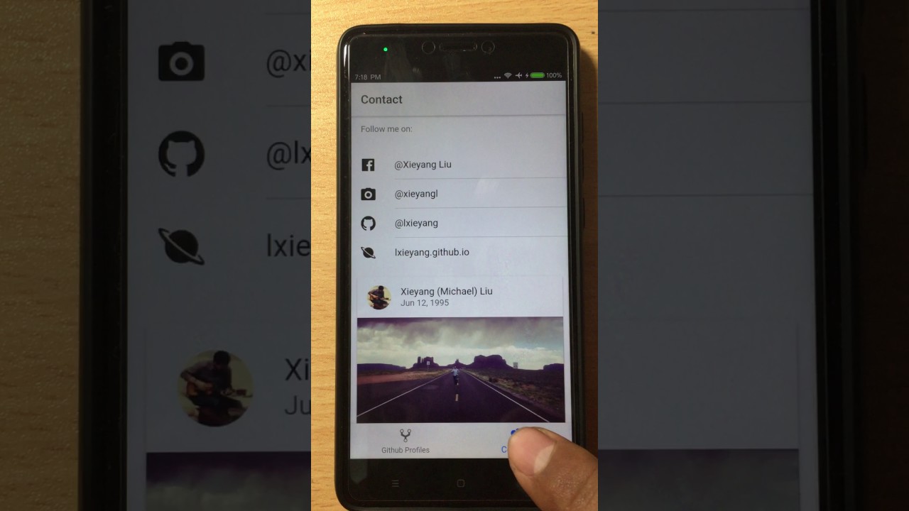 ion-github Demo on Android (ionic 2)