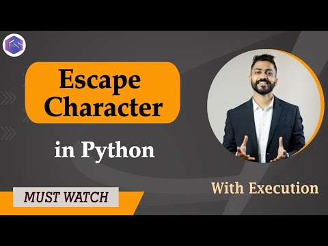 Lec-7: Escape Character in Python ???? with Execution ????????️