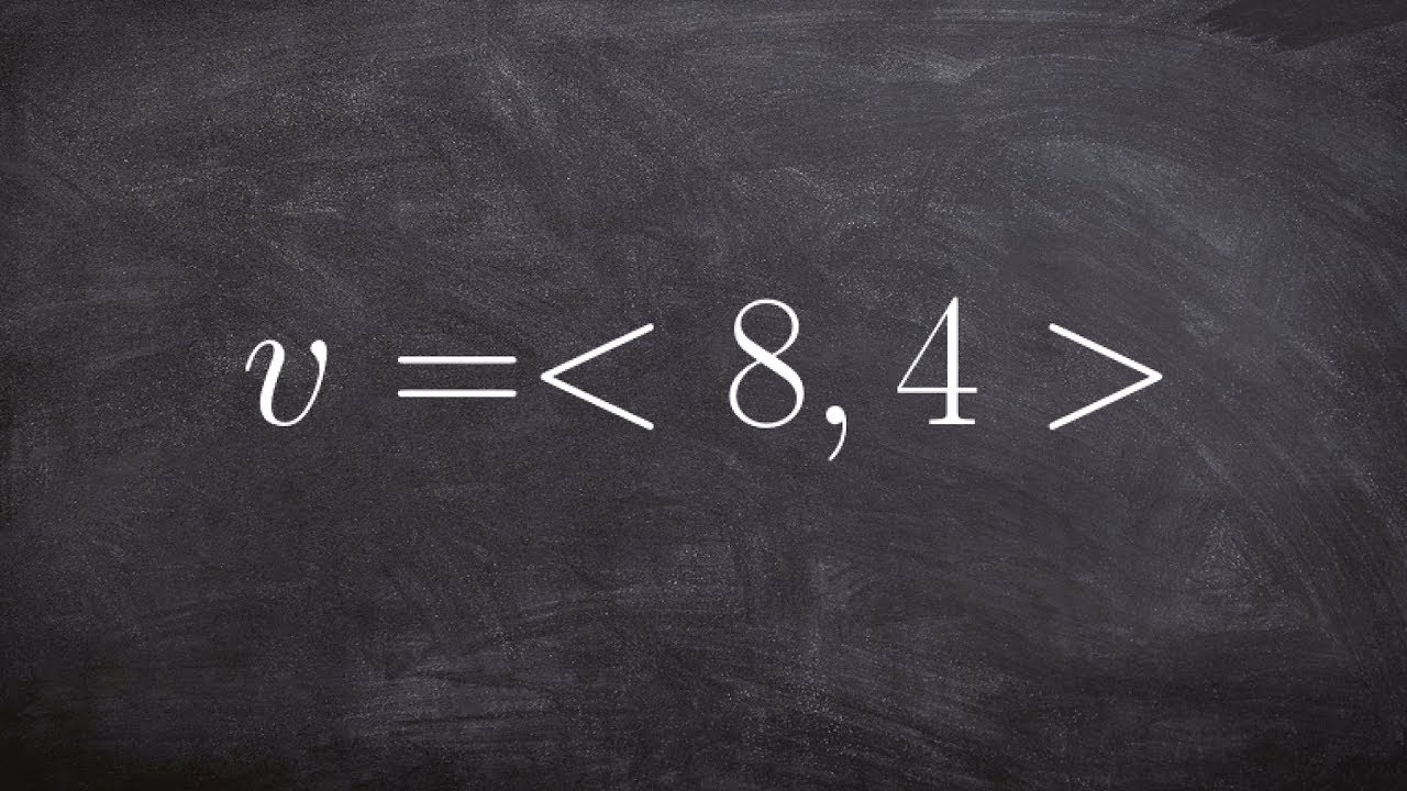 Given a vector find the unit vector u and check your answer