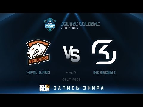eSL One Cologne 2016. Virtus.Pro vs SK Gaming - map 3 - de_mirage
