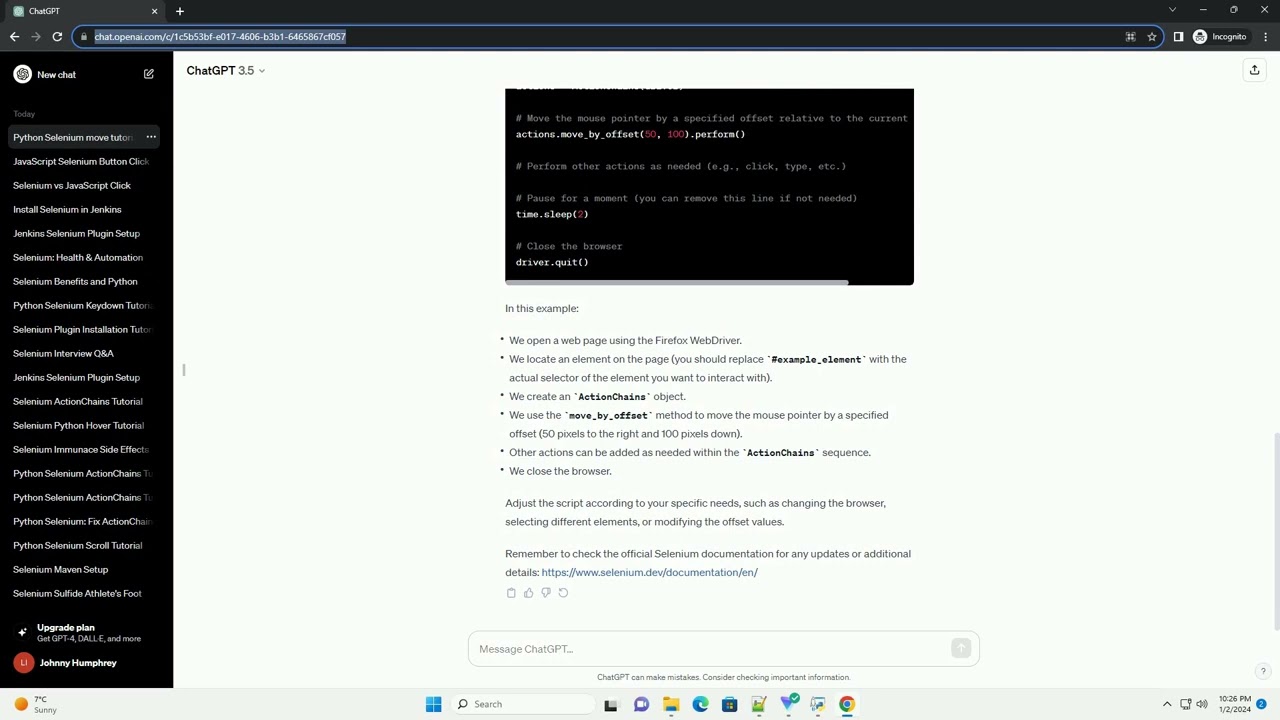 python selenium actionchains movebyoffset