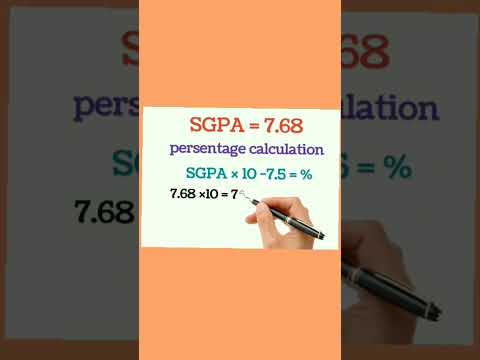 SGPA TO PERSENTAGE CALCULATION