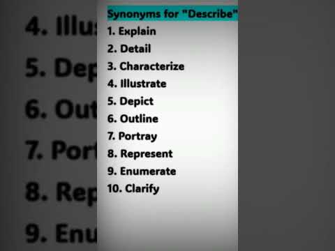 Synonyms for Describe #mostcommonandusefulantonyms