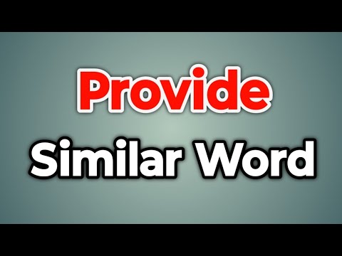 Provide Similar Word || Synonyms of Provide | Words Tube
