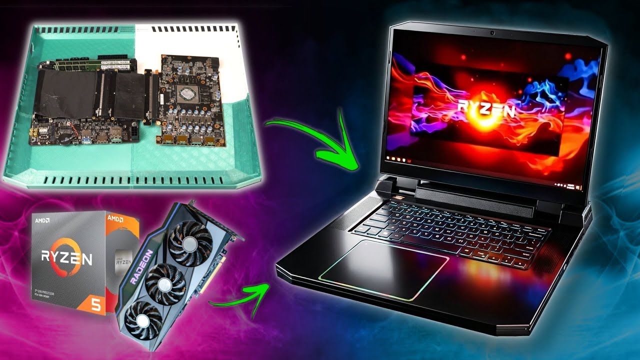 World's First DIY Gaming Laptop (Desktop Hardware) - FULL Reveal + Uncut Build