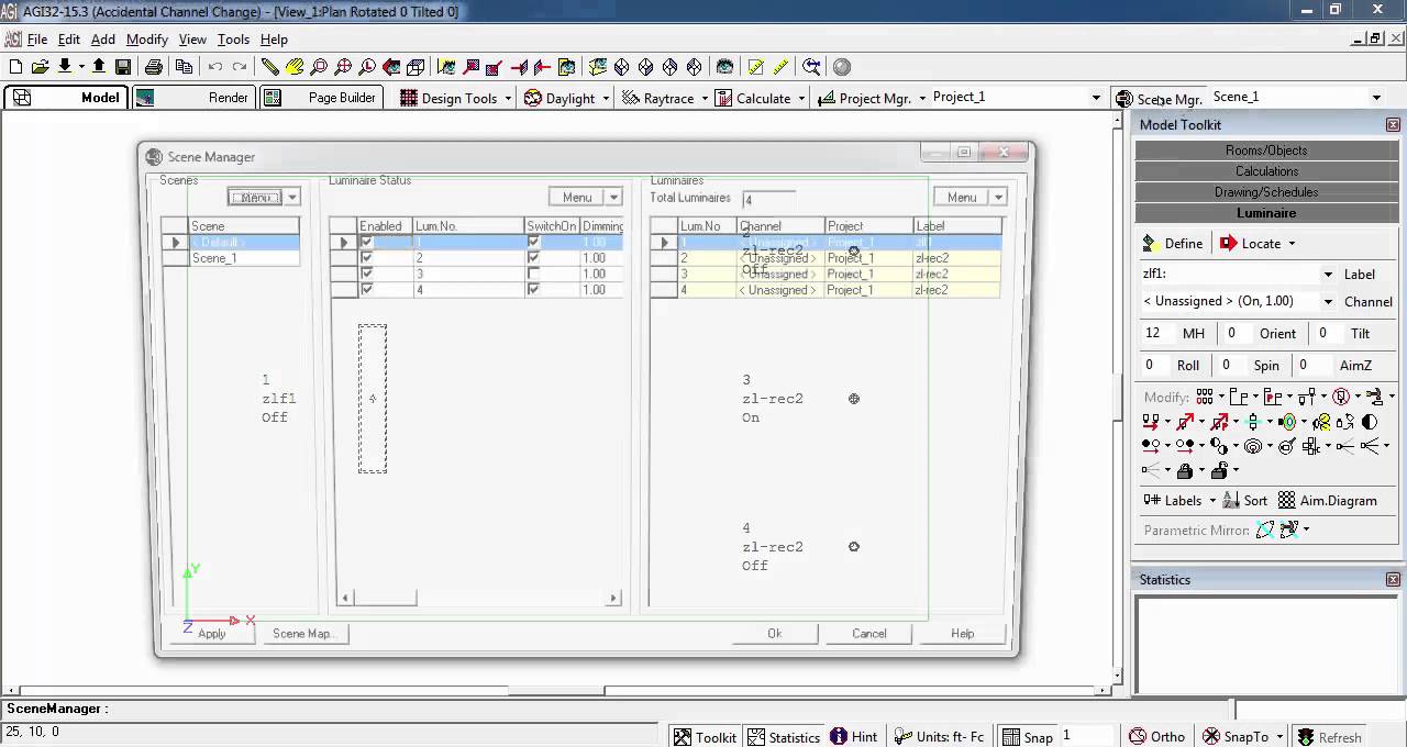 Luminaire Switching and Accidental Channel Change