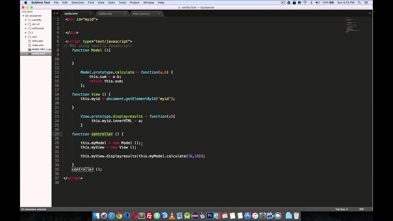 MVC using Vanilla Javascript