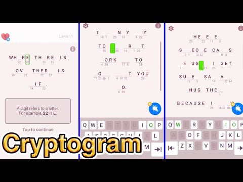 Cryptogram Word Puzzle Game Walkthrough ios Android