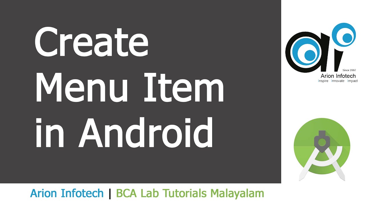 Android Option Menu Example